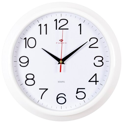Часы настенные кварцевые Рубин Классика 3024-121, белый