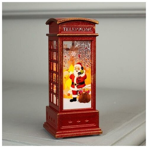 Фигура светодиодная "Телефонной будка с Дедом Морозом" (1 шт.)
