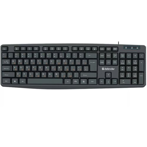 Клавиатура проводная Defender, Concept, HB-164, мембранная, 1.8 м, цвет: чёрный
