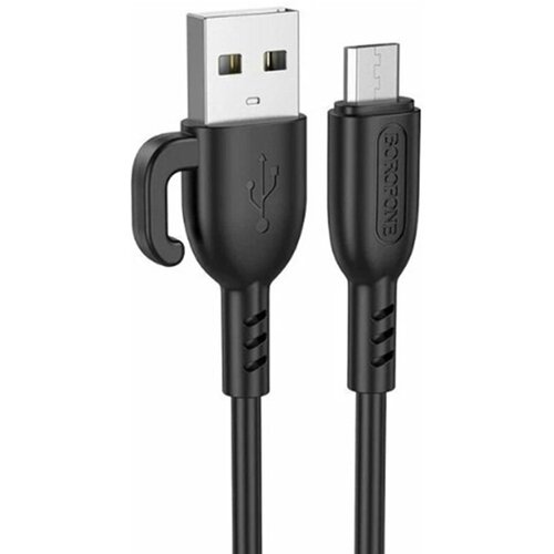 Кабель USB - микро USB Borofone BX91, 1.0м, 2.4A, цвет: чёрный