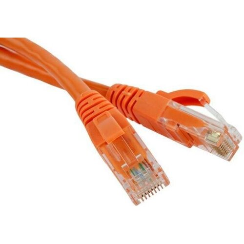 Патч-корд UTP 5E категории 2.0м Hyperline PC-LPM-UTP-RJ45-RJ45-C5e-2M-LSZH-OR оранжевый