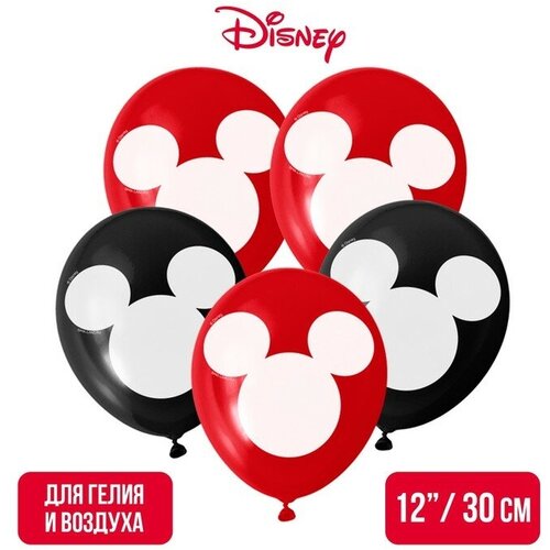 Disney Шар воздушный "Мышонок!", 12 дюйм, латексный, 5 штук, Микки Маус