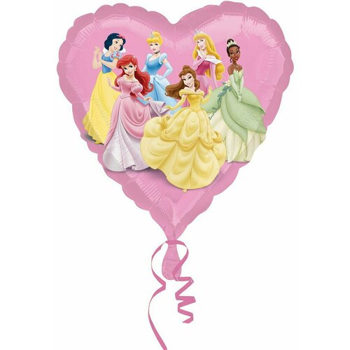 Воздушный шар сердце Принцессы Дисней, 45 см