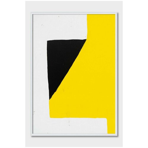 Постер для интерьера Postermarkt, 50х70 см в белой рамке, Желтый #8