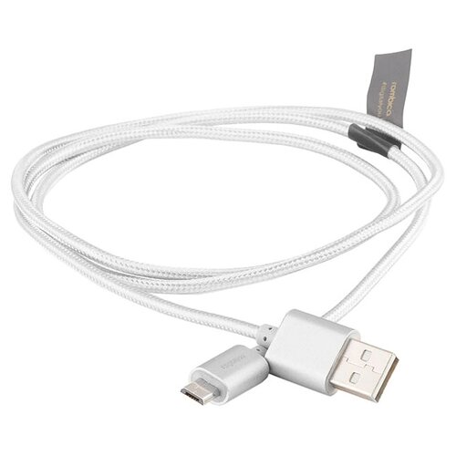 Кабель Rombica Twist USB - microUSB, 1 м, Silver