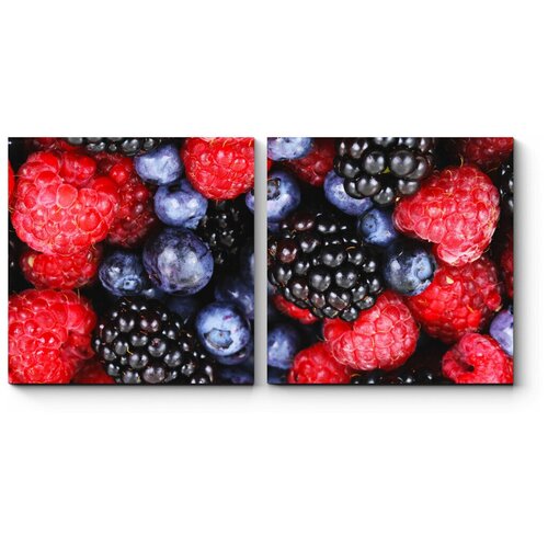 Модульная картина Сладкие ягоды 80x40