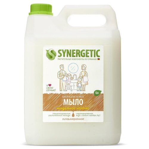 Мыло жидкое Synergetic Миндальное молочко 5л , 1 шт.