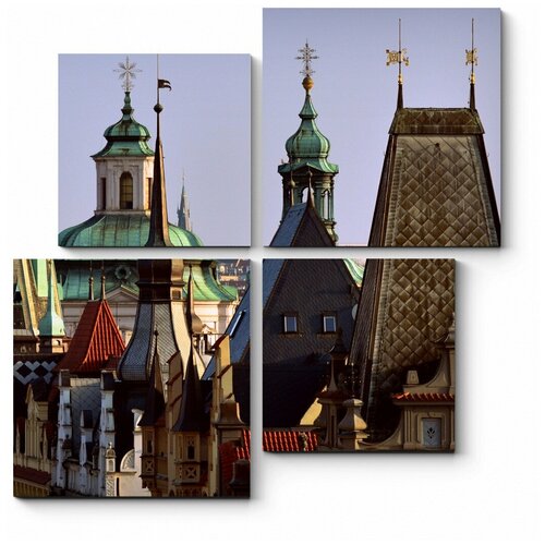 Модульная картина Крыши старой Праги 60x60