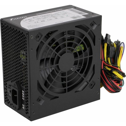 Блок питания Powerman PM-500ATX-F Black 500 Вт (черный, 500W, ATX Ver2.2, 24+4+4 pin, 2x6 pin, fan 120mm)