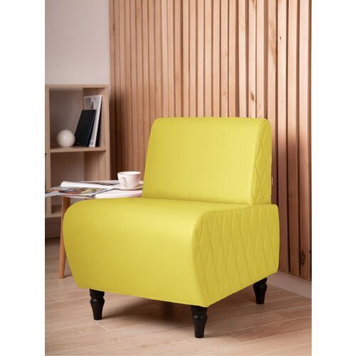Кресло буно экокожа, желтый, 55х73х67 (ШхВхГ)