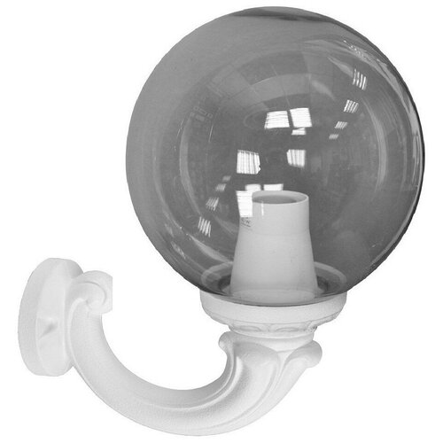 Fumagalli Уличный настенный светильник Globe 250 G25.132.000.WZE27, E27, 60 Вт, цвет арматуры: белый, цвет плафона серый