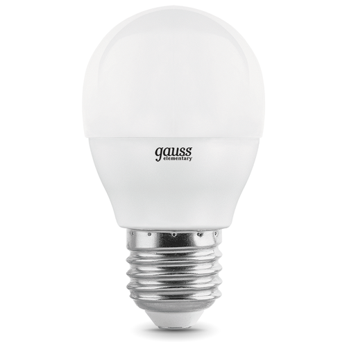 Лампа светодиодная gauss Elementary Globe 53226, E27, G45, 6 Вт, 4100 К
