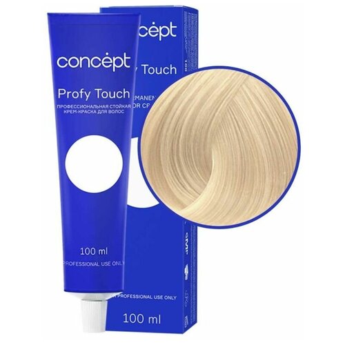 Concept Profy Touch 10.1 Профессиональный крем-краситель для волос, очень светлый платиновый блондин, 100 мл