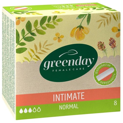 Тампоны женские гигиенические GREEN DAY Normal INTIMATE 8шт/уп