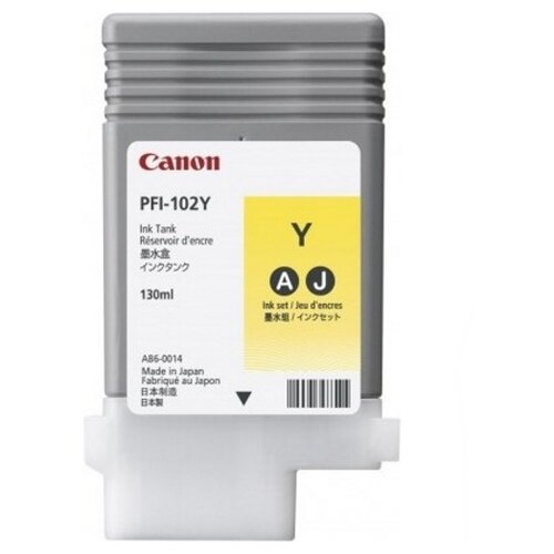 Картридж Canon PFI-102Y (0898B001), 120 стр, желтый