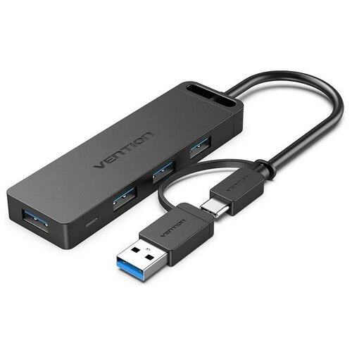 Концентратор USB Type-C Vention CHTBB USB Type-C 5 х USB 3.0 черный