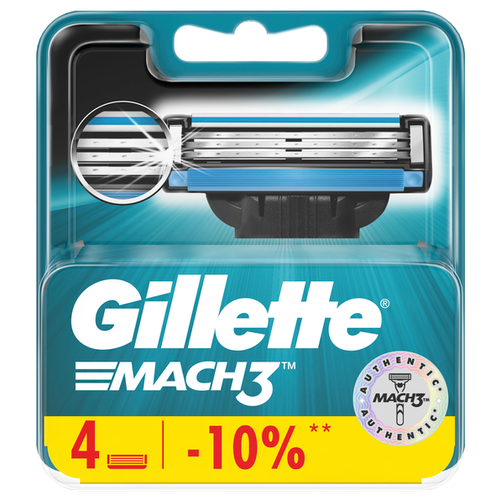 Procter&Gamble Cменные кассеты для бритья Gillette Mach3 4 шт