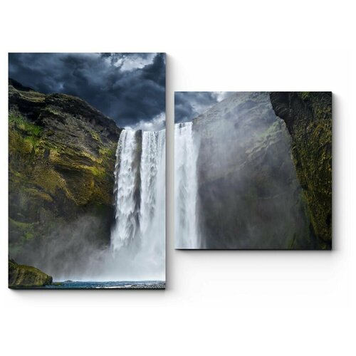 Модульная картина Захватывающий дух вид на горный водопад140x105