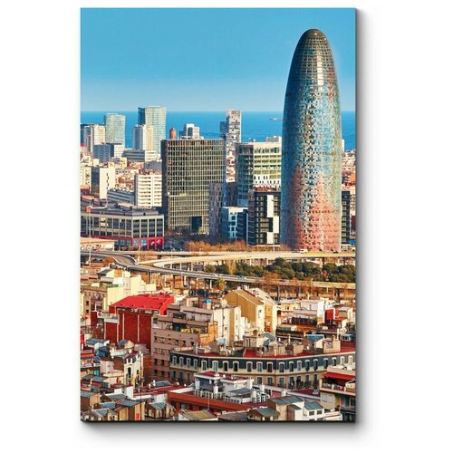 Модульная картина Барселона с высоты прекрасна 40x60