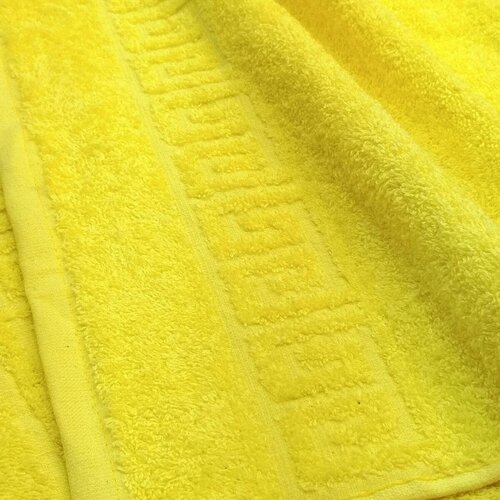 Махровое гладкокрашенное полотенце 50*90 см (Желтый)