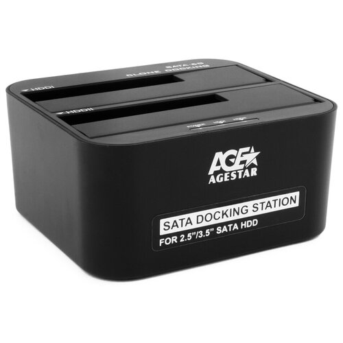 Док-станция для HDD/SSD  AGESTAR 3UBT6-6G, черный