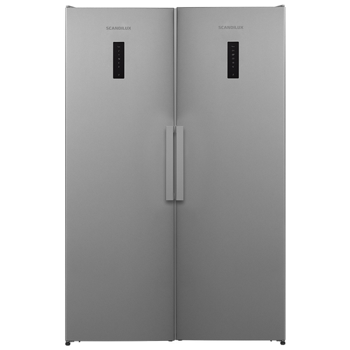 Холодильник SCANDILUX SBS 711 EZ 12 X, серебристый