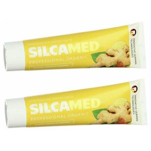 Silcamed Зубная паста Professional ORGANIC "Имбирь, лимон и куркума",100 гр, 2шт