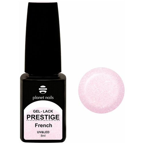 Planet nails Гель-лак Prestige French, 8 мл, 332 мерцающая пудра