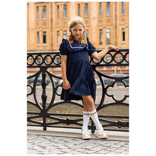 Школьное платье Leya.me, размер 122, синий