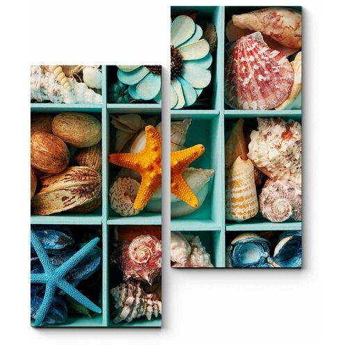 Модульная картина Коробочка с морскими сокровищами110x138