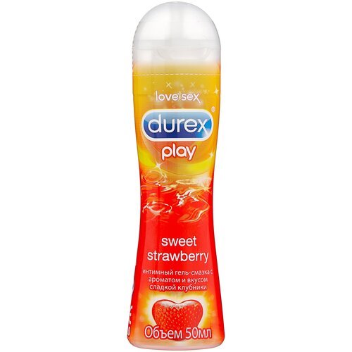 Гель-смазка  Durex Play Sweet Strawberry с ароматом сладкой клубники, 50 мл, клубника, 1 шт.