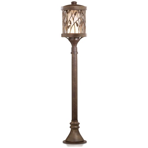 Odeon Light Уличный светильник Lagra 2287/1A, E27, 100 Вт, цвет арматуры: коричневый, цвет плафона белый