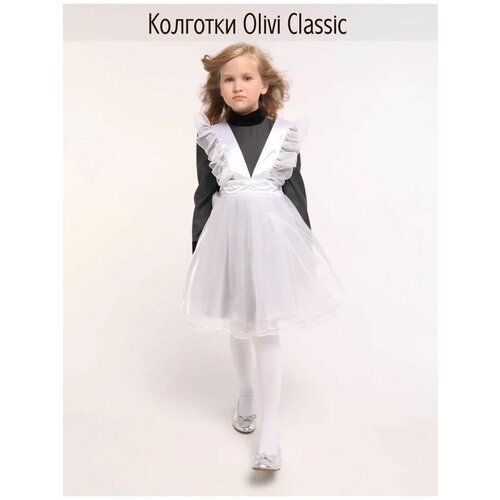 Колготки Olivi Classic, размер 110-122, белый