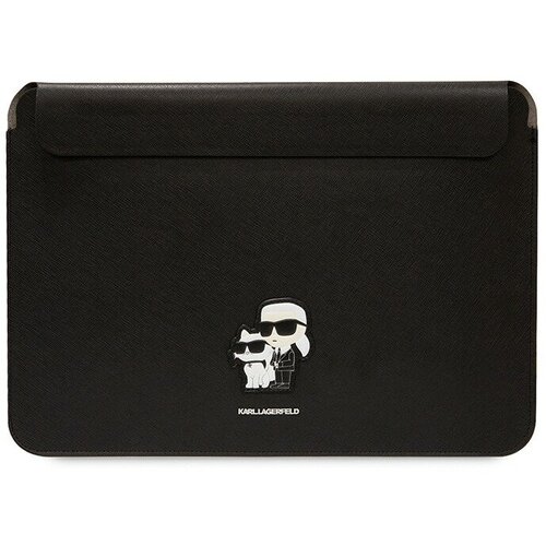 Чехол-папка Lagerfeld Saffiano Sleeve NFT Karl & Choupette для Macbook 16", черный