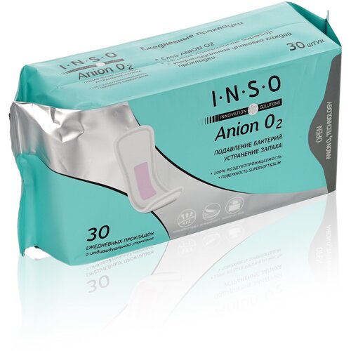Inso прокладки ежедневные Anion O2, 1 капля, 30 шт., белый
