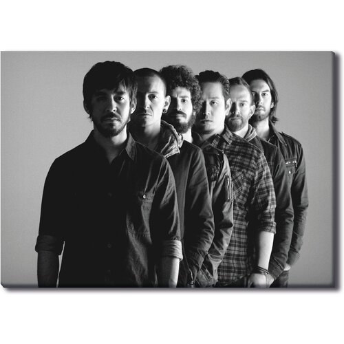 Картина для интерьера на холсте, группа "Linkin Park", 28х40, холст натянут на подрамник