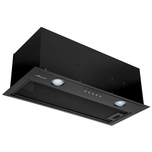 Встраиваемая вытяжка Konigin FlatBox Full 60, цвет корпуса black, цвет окантовки/панели черный