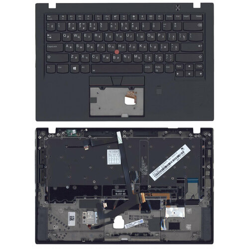 Клавиатура для Lenovo ThinkPad X1 Carbon G6 ерная с черным топкейсом FPR NFS