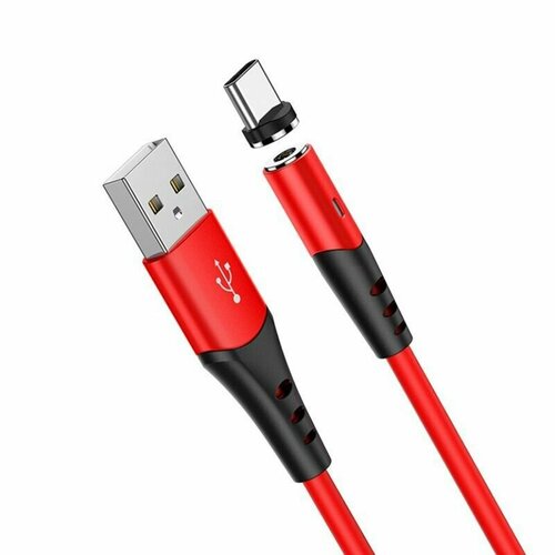 Кабель магнитный USB 2A (TYPE-C) 1м HOCO X60 Красный