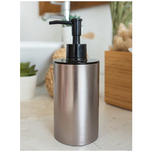 Дозатор для жидкого мыла "SILVER" PROFFI HOME PH10870, серебристый/серый