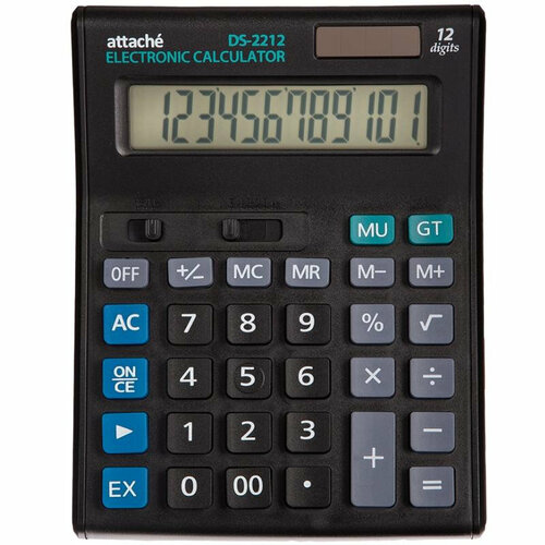 Attache Калькулятор настольный полноразмерный Attache Economy 12 разр, черный
