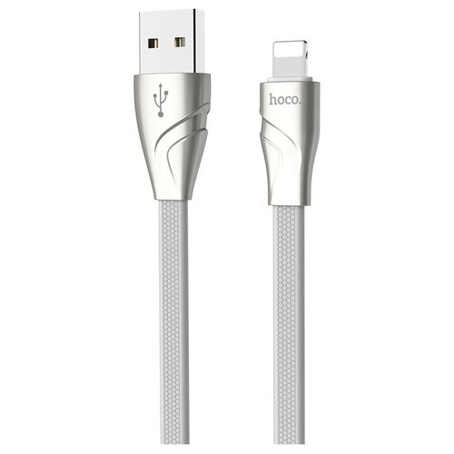 Кабель Hoco U57 Twisting USB - Lightning, 1.2 м, белый