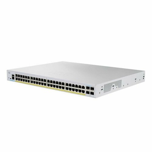 CISCO Коммутатор CISCO CBS350 48x10/100/1000 PoE+ ports 370W power budget, 4x 1Gb SFP uplink, 1xFan, Mounting Kit, CBS350-48P-4G CBS350-48P-4G