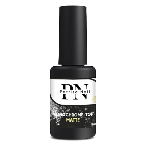 Patrisa Nail Верхнее покрытие Monochrome-top Matte, прозрачный, 8 мл