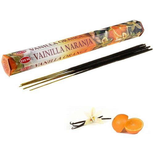 Благовония HEM "Vanilla Orange" (Ваниль Апельсин), 20 палочек