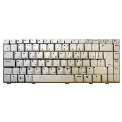Клавиатура для Asus W3 W3000 W3A W3J W3N W3V W3Z Z99 04GNCB1KUS14 (Серебристый)