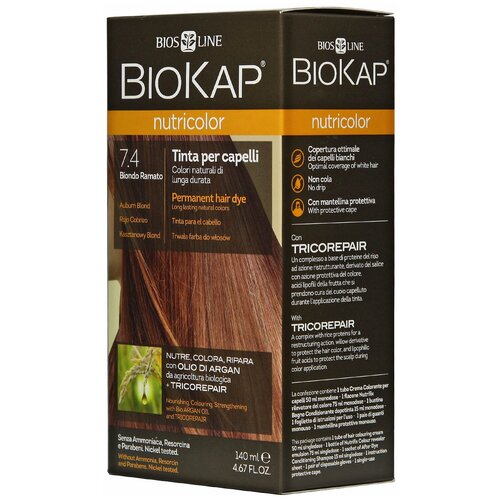 BioKap Nutricolor крем-краска для волос, 7.4 медный блондин