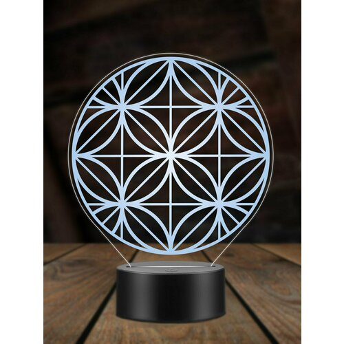 Ночник Узор, ночная лампа, 3Д светильник, абстракция, геометрия