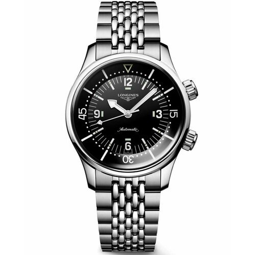 Наручные часы LONGINES, черный, серебряный