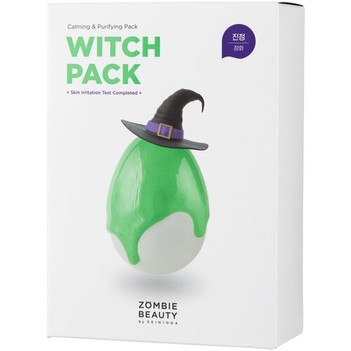 Набор успокаивающих и очищающих масок для лица с зеленым чаем ZOMBIE BEAUTY Witch Pack, 8 шт.